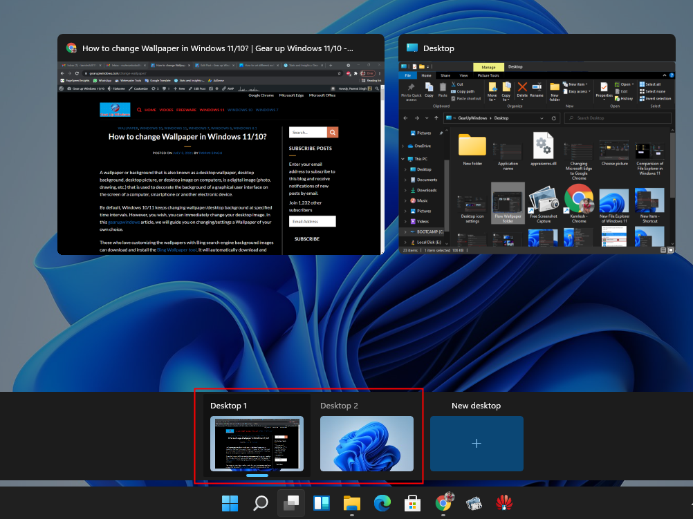 How To Set Different Wallpaper On Different Desktops On Windows 11 