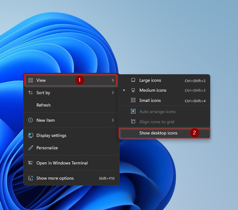How To Show Hide Or Resize Desktop Icons In Windows 11 The Microsoft Windows11